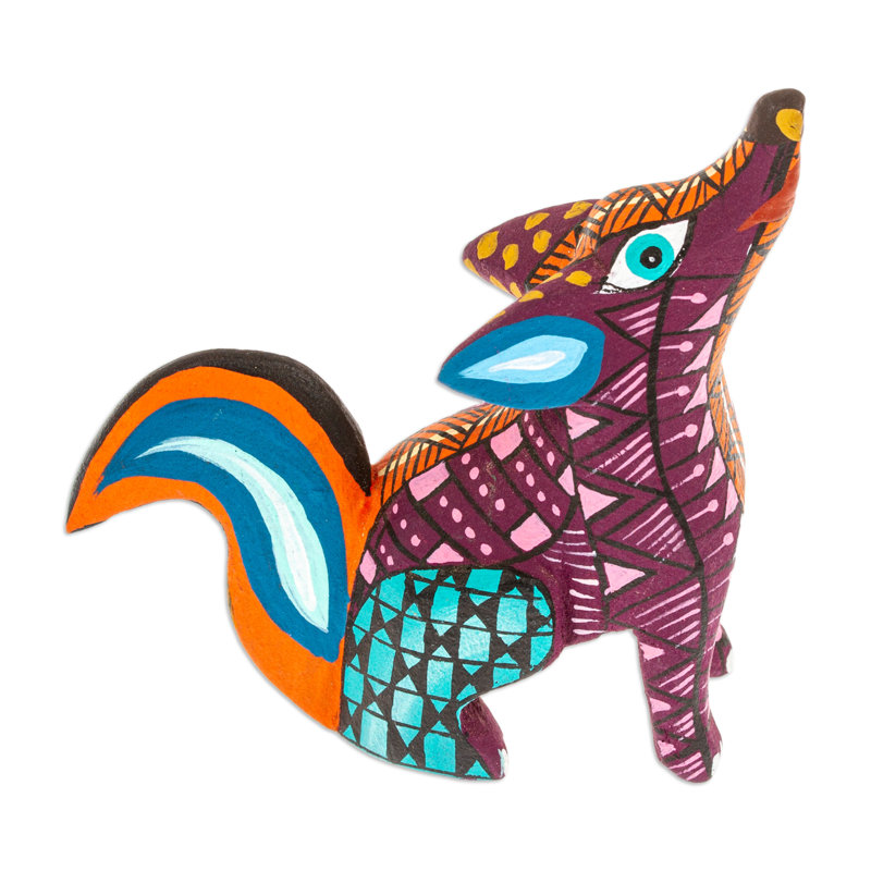 Dakota Fields Handmade Fantasy Coyote Wood Alebrije Figurine | Wayfair