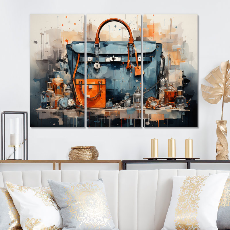 Red Barrel Studio® Minimalim Black Handbag - Fashion Metal Wall Art ...