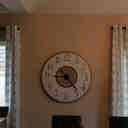 Gracie Oaks Killebrew Round Wood Slat Wall Clock with Distressed Finish ...