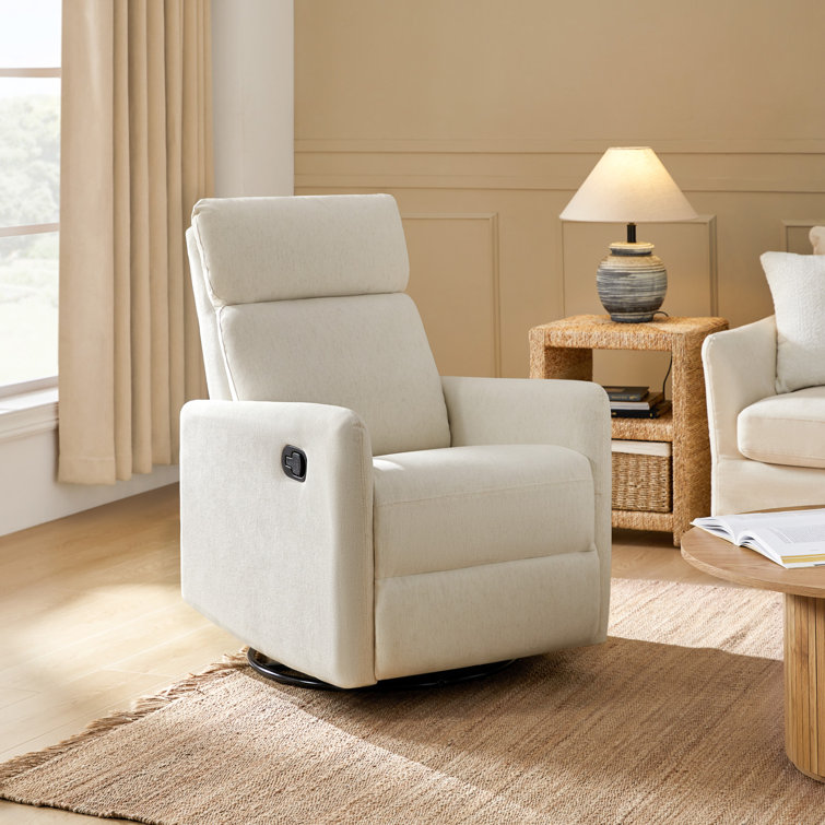 Winston Porter Gemius Upholstered Rocking Swivel Manual Recliner | Wayfair