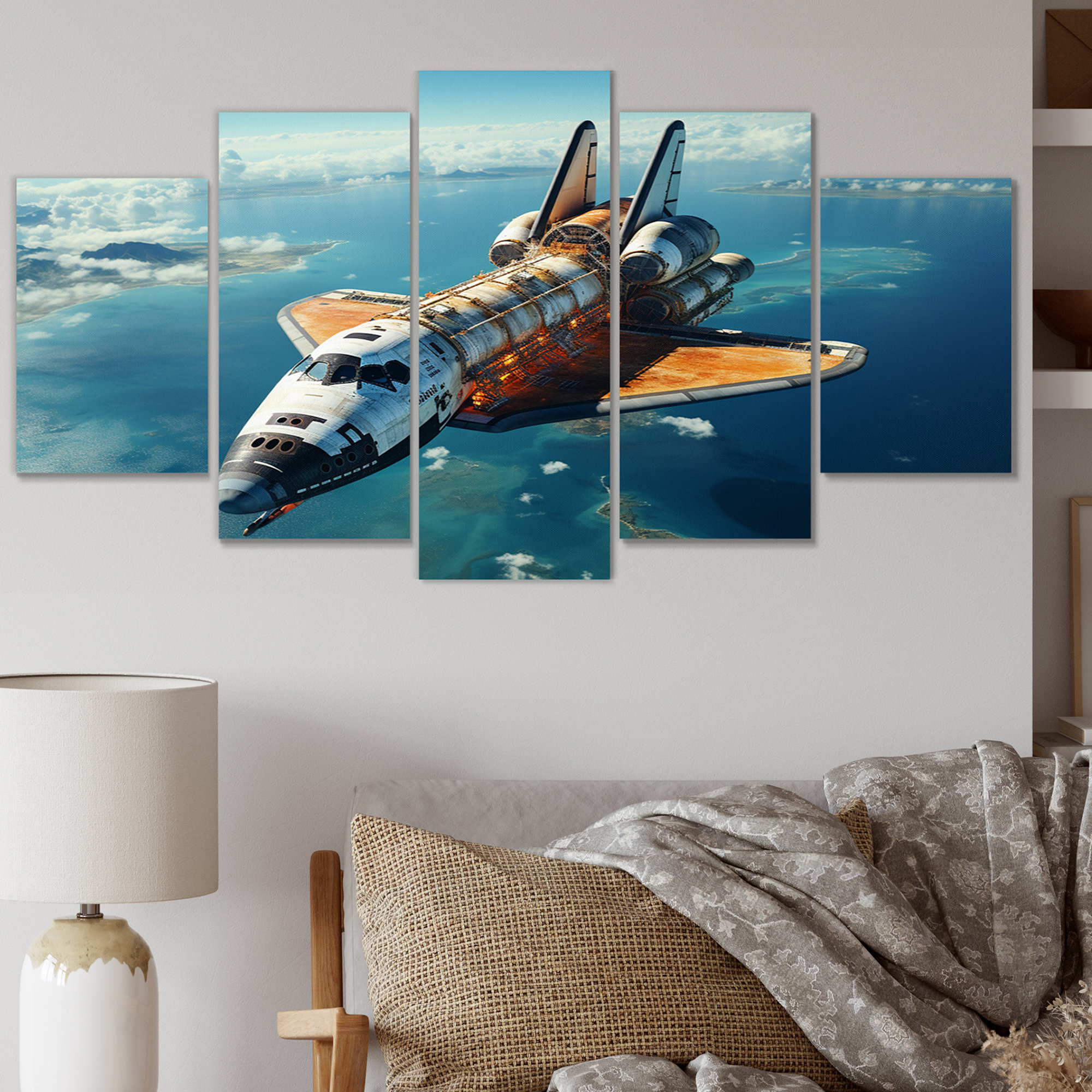 Trent Austin Design® 'Space Shuttle Orbiting Earth I - Space Shuttle ...