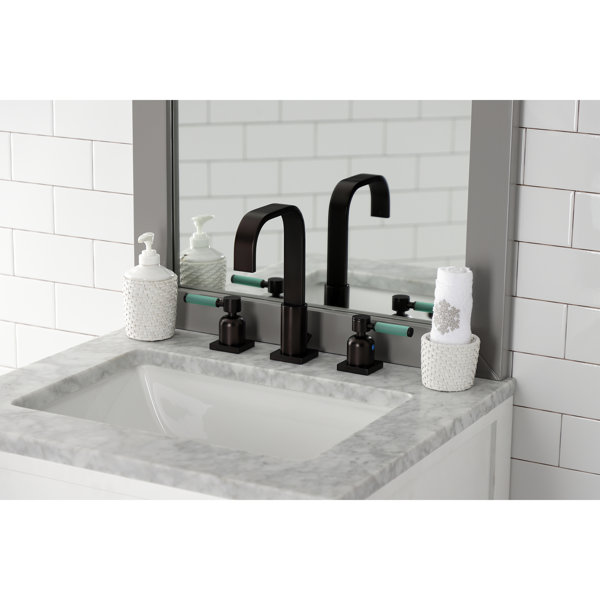 Kingston Brass Kaiser Widespread Bathroom Faucet with Drain Assembly ...