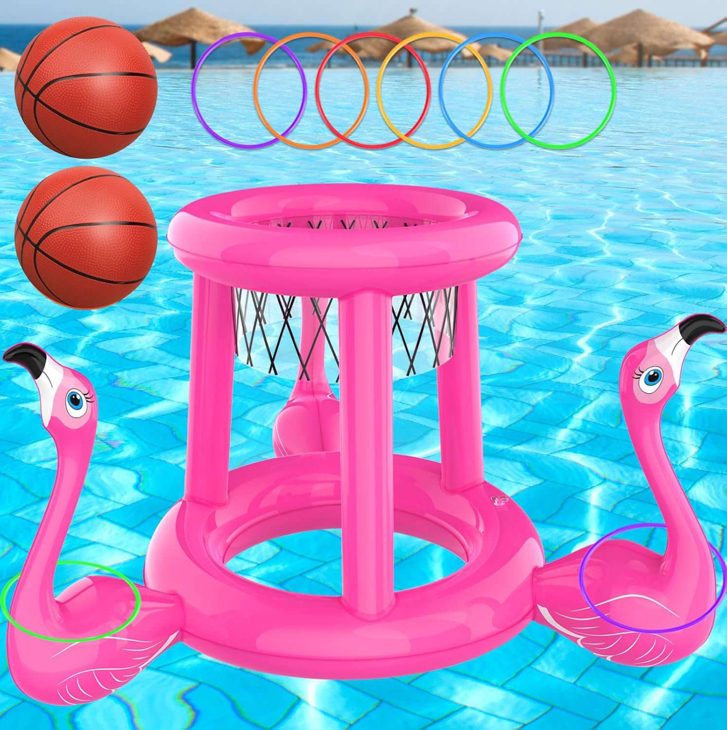 LinsCraft Pool Toys Pool Floats Pool Games For Kids Adult, Inflatable ...