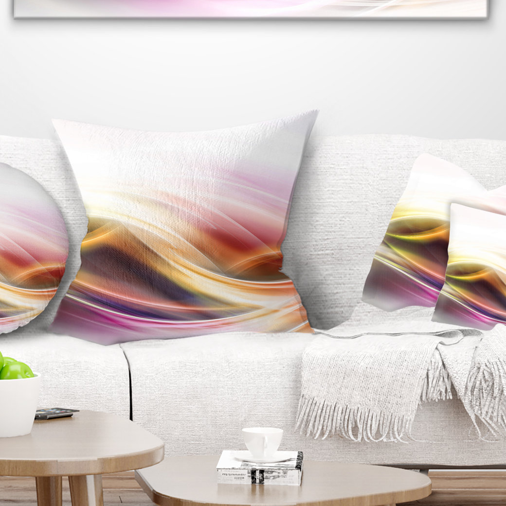 Design Art Elegant Light Color Pattern - Abstract Printed Pillow | Wayfair