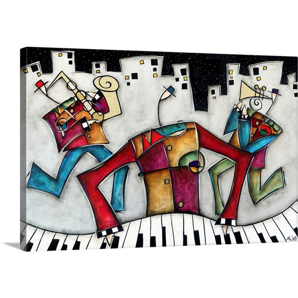 Wade Logan® Jame Silver City Jazz by Eric Waugh - Wrapped Canvas ...
