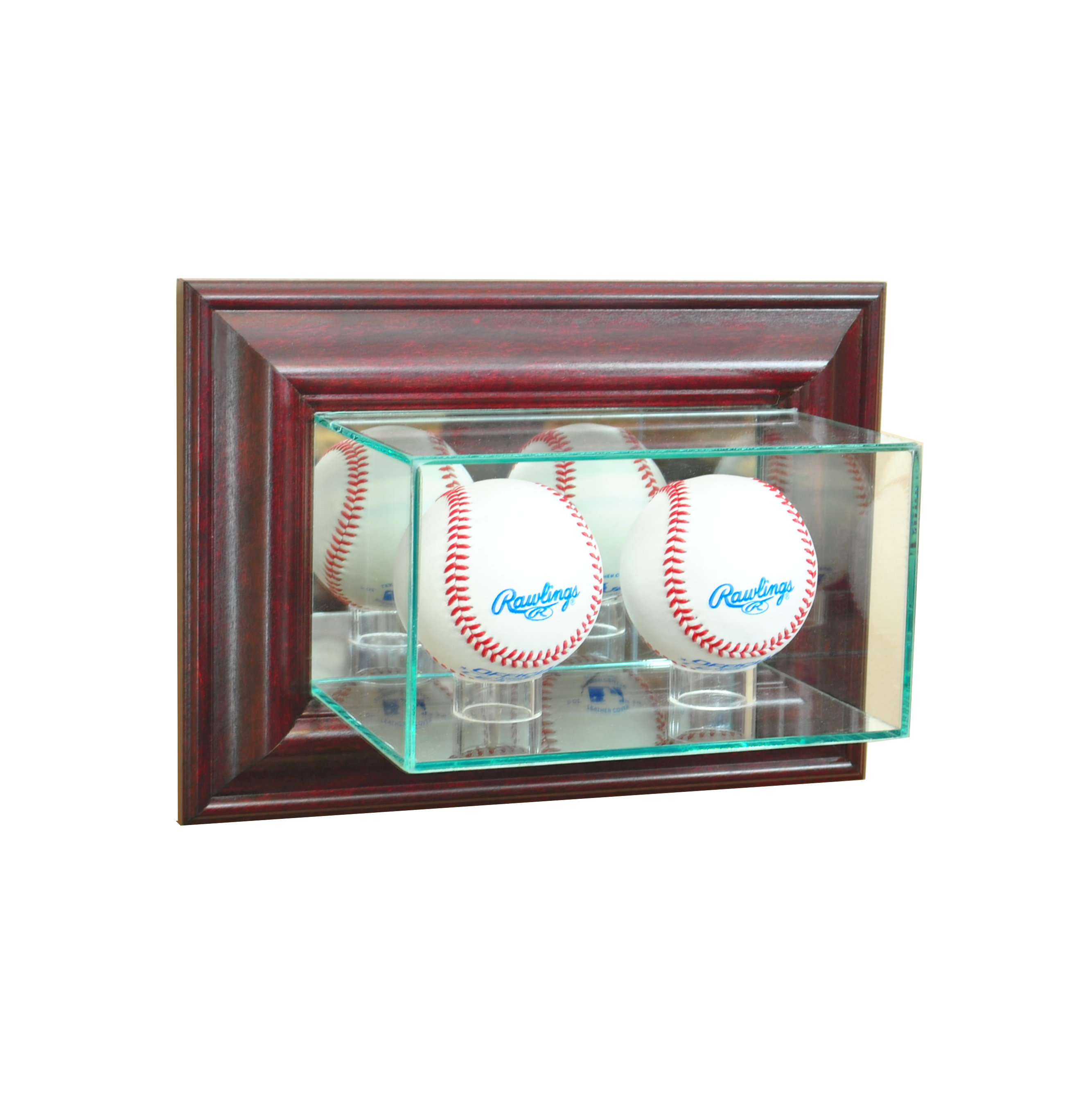 Perfect Cases and Frames Wall Mounted Double Baseball Display Case ...