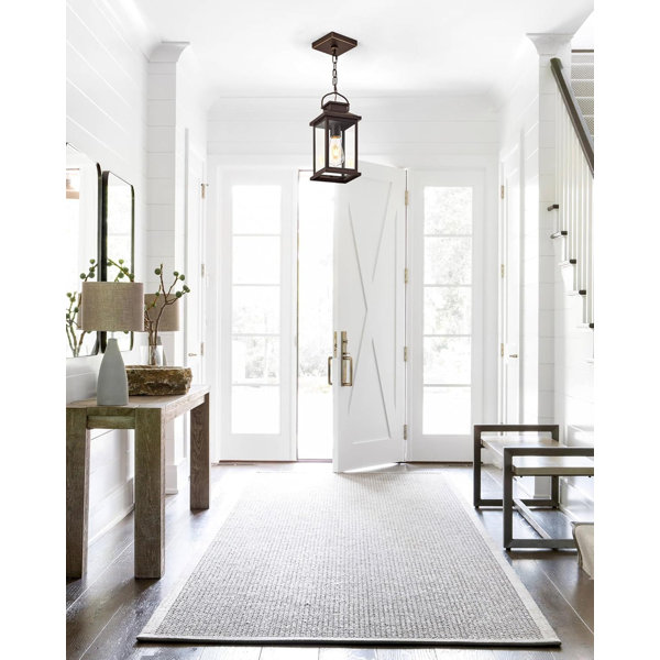 Winston Porter Outdoor Pendant Light Fixture, Oil Rubbed Bronze With ...