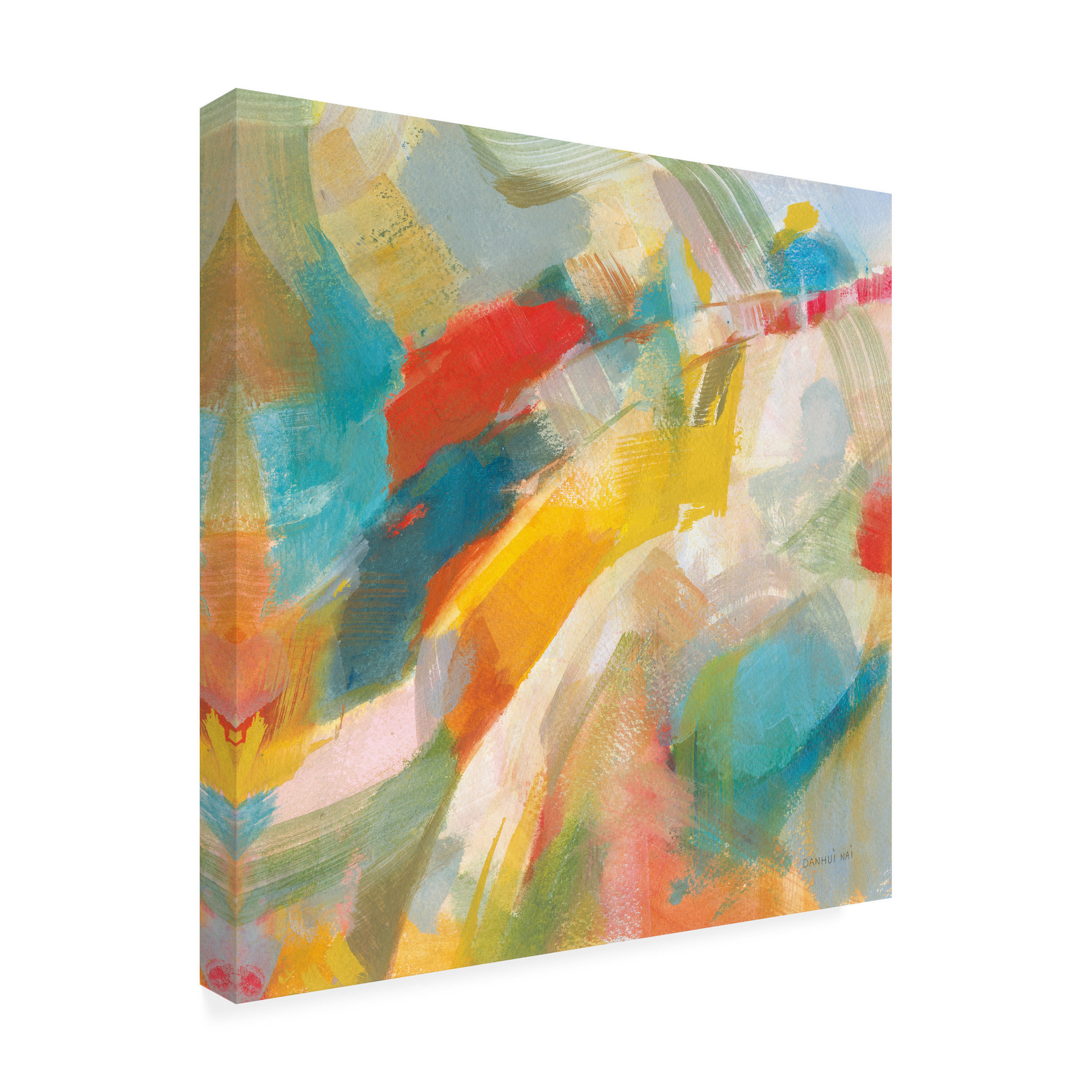 Wrought Studio Danhui Nai 'Folds of Color Bright Crop' Canvas Art | Wayfair