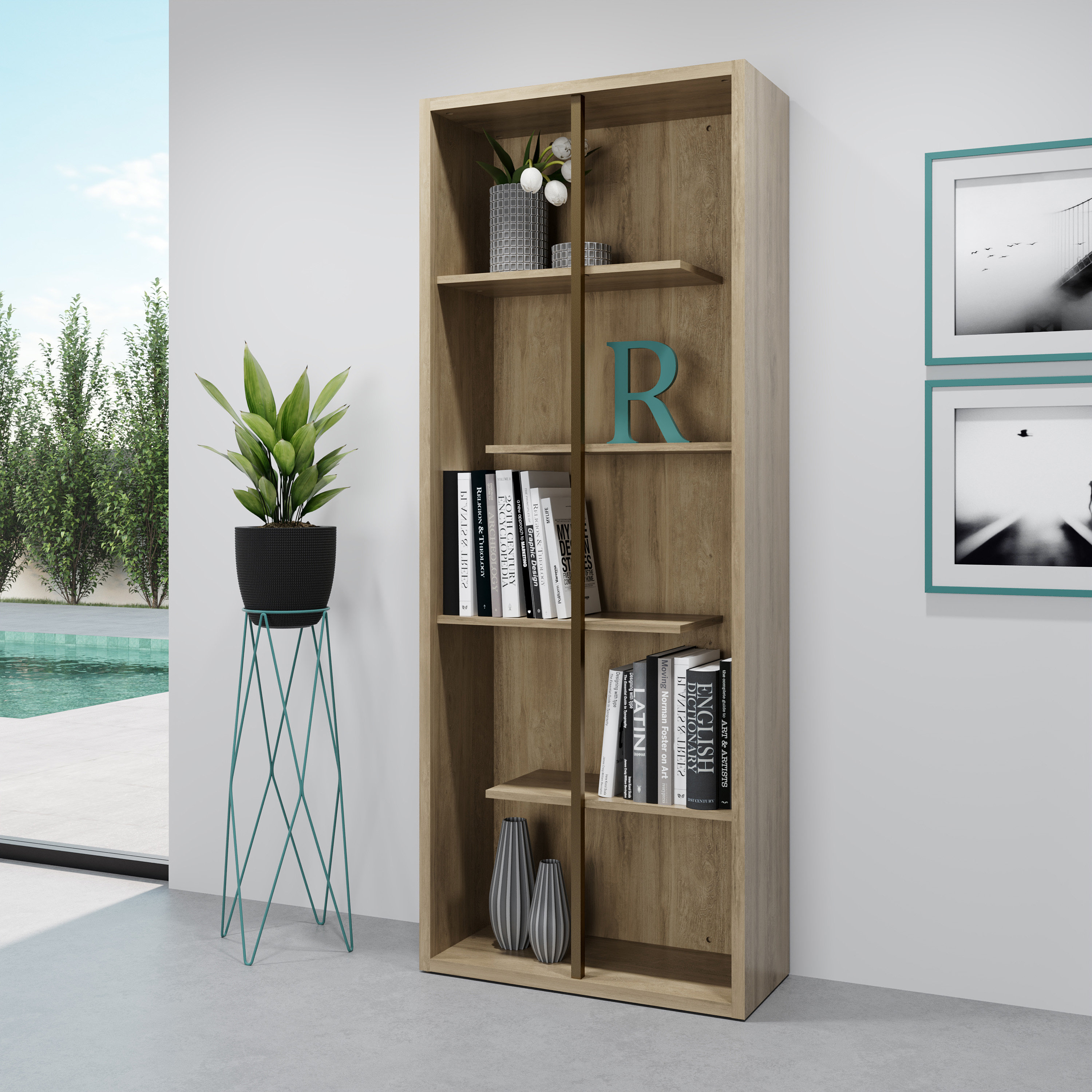 Loon Peak® Connall 69" H x 25" W Standard Bookcase | Wayfair