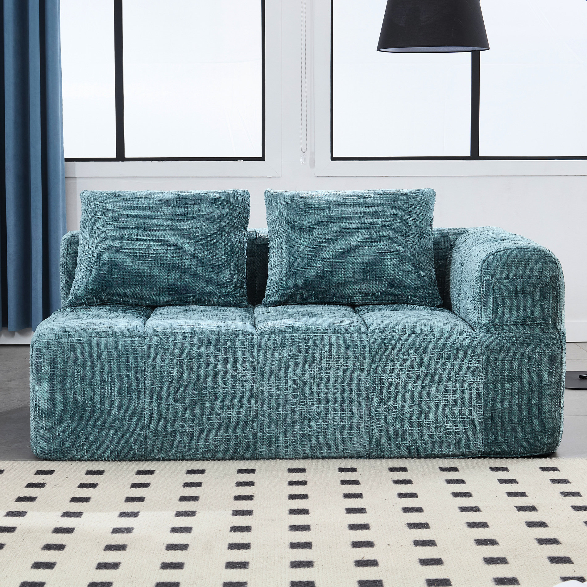 Mercer41 Minimalist Chenille Couch For Lounge - Relaxing & Wrinkle 2 ...