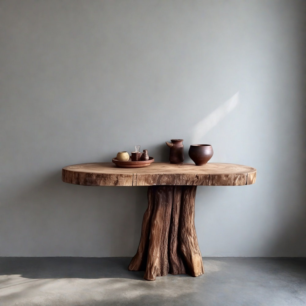 Wu's StylishVault Solid Camphor Wood Entryway Console Table | Wayfair