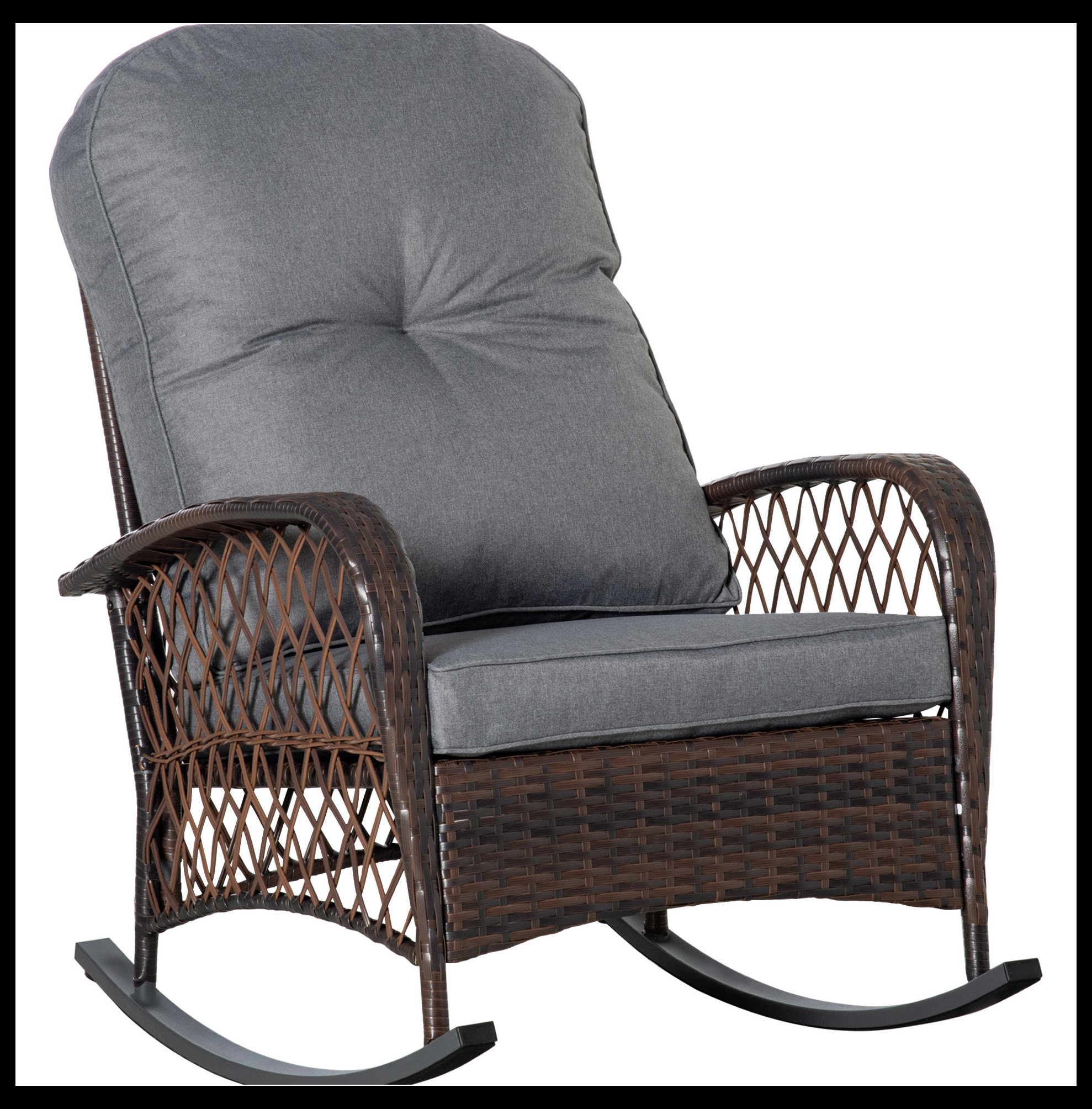 Dovecove Fultonville Steel Rocking Chair | Wayfair