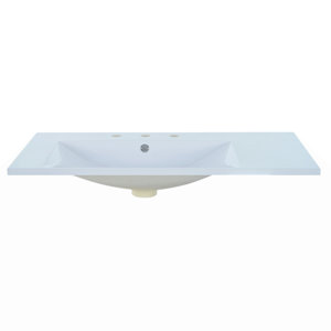 Home Decor 36" Single Bathroom Basin Sink Left Offset Sink Vanity Top ...