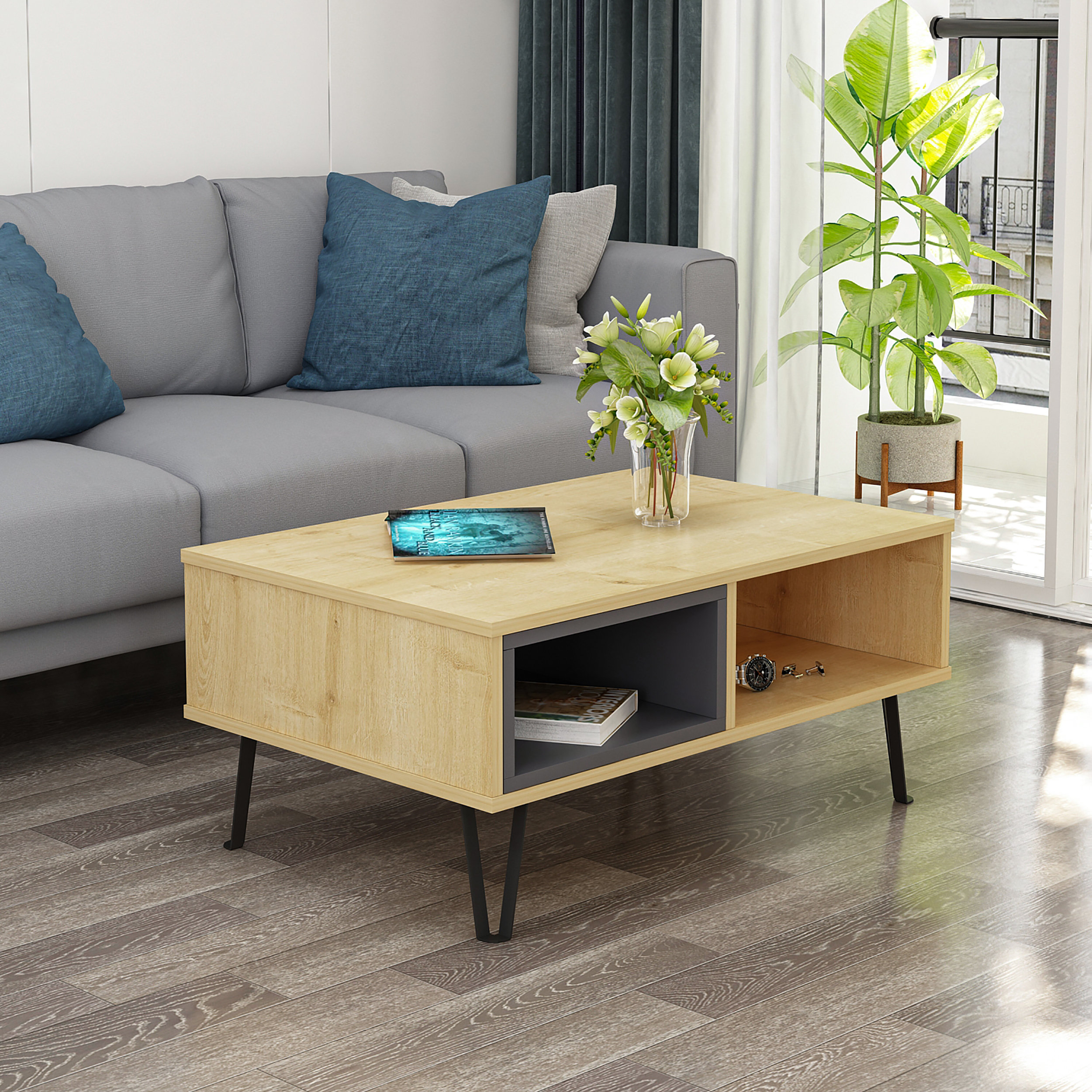 Latitude Run® Amuri Coffee Table with Storage | Wayfair