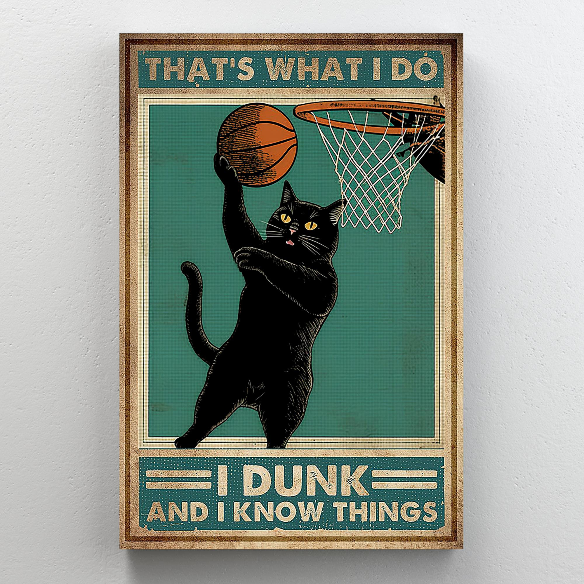 Trinx Black Cat I Dunk - 1 Piece Rectangle Graphic Art P Black Cat I ...
