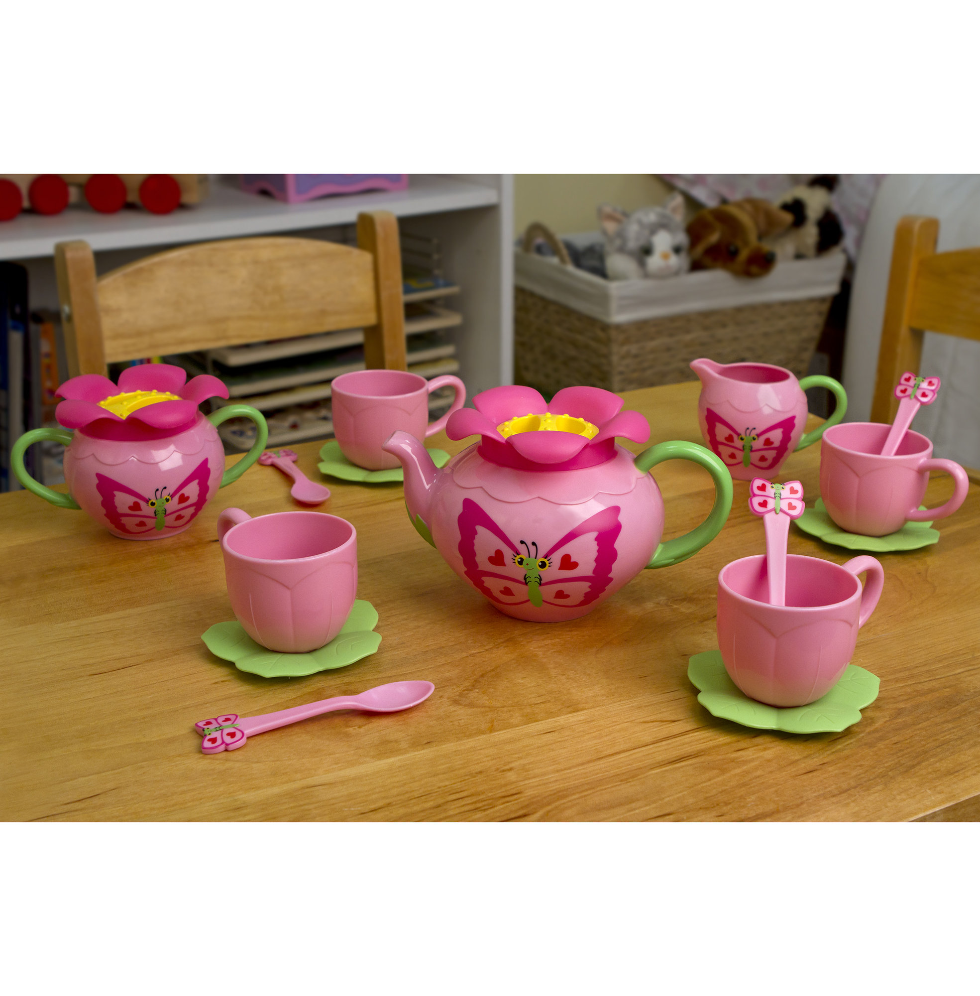 Melissa & Doug Bella 15 Piece Butterfly Tea Set & Reviews | Wayfair