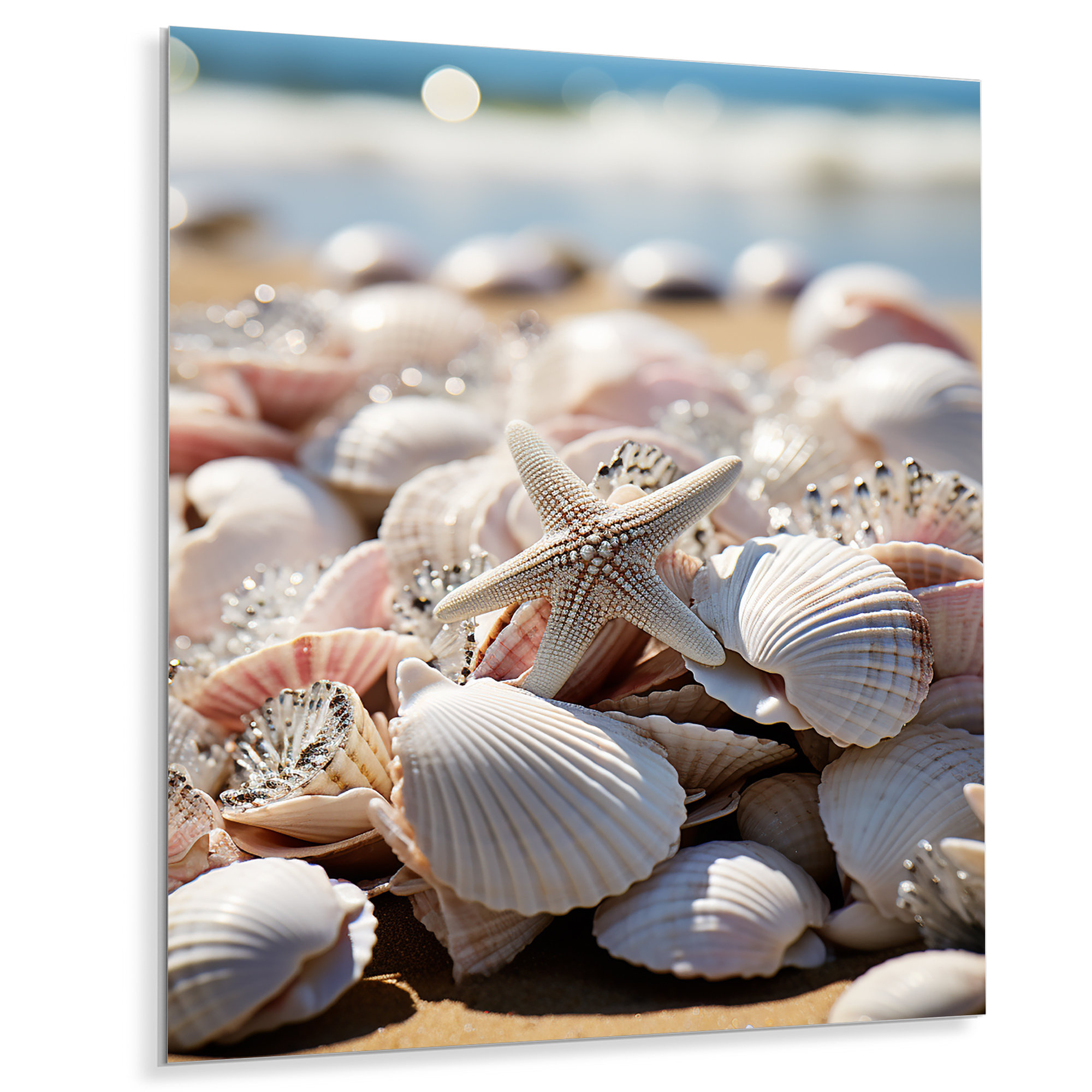 Highland Dunes Beach Photo Seashell Collage X - Animals Metal Wall Art ...