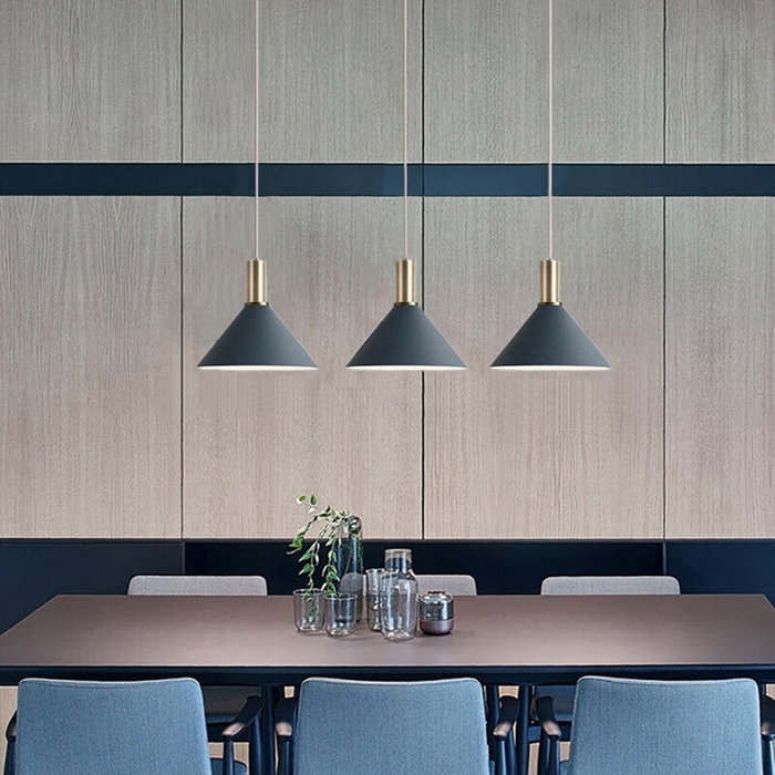 17 Stories Raquan 3 - Light Dark Blue Kitchen Island Pendant - Wayfair ...