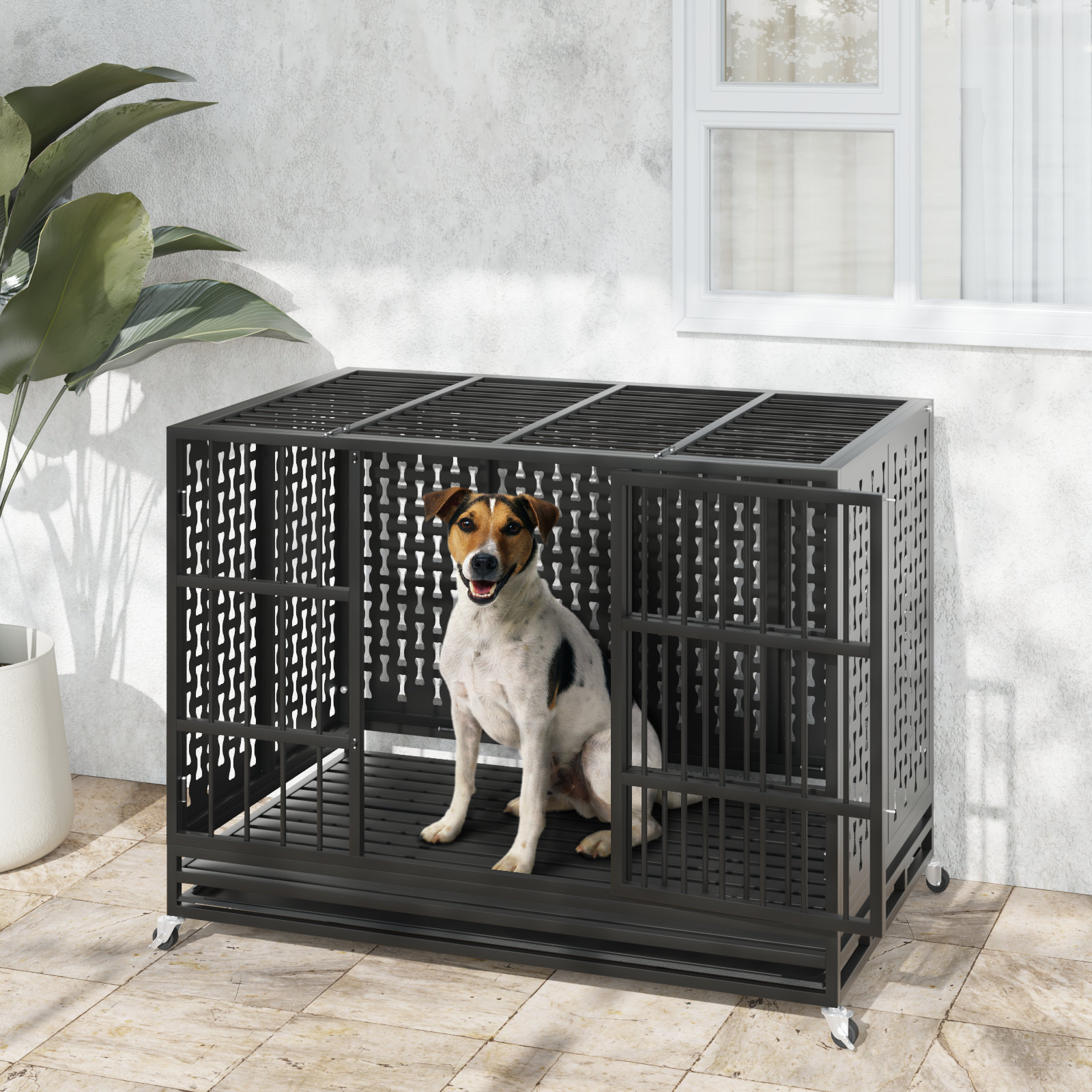 Tucker Murphy Pet™ Indestructible Heavy Duty Dog Crate & Reviews | Wayfair