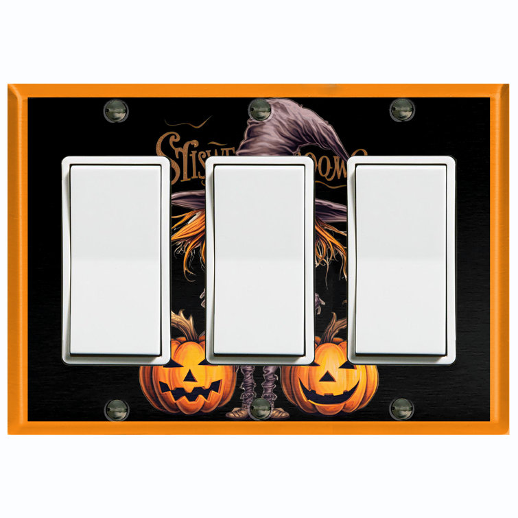 WorldAcc Metal Light Switch Plate Outlet Cover (Halloween Spooky Scare ...