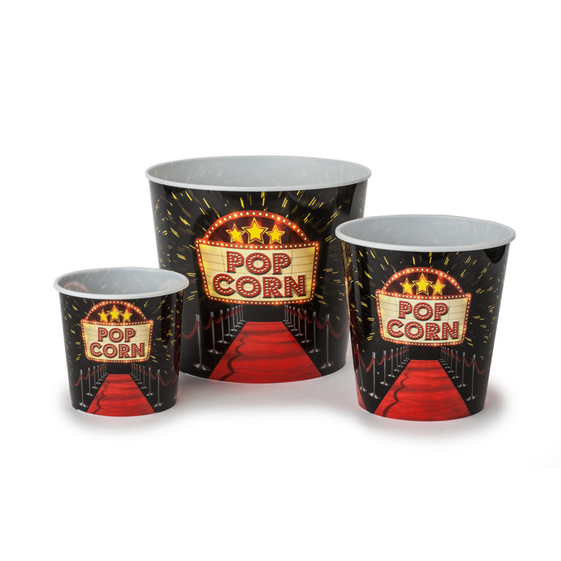 Wabash Valley Farms 3 Piece Red Carpet Movie Night Popcorn Bowl Set ...