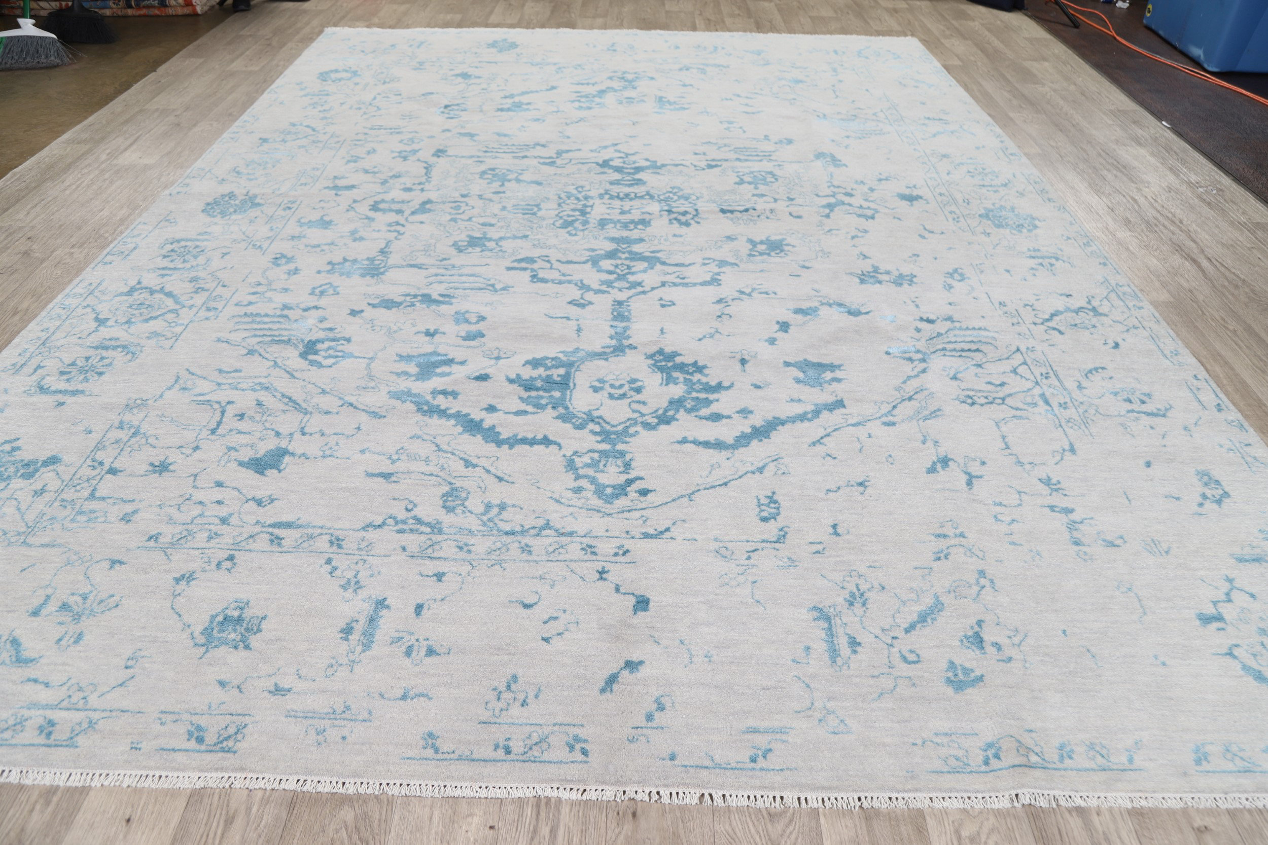 One Allium Way® One-of-a-Kind Mattingly Hand-Knotted New Age Heriz Blue ...