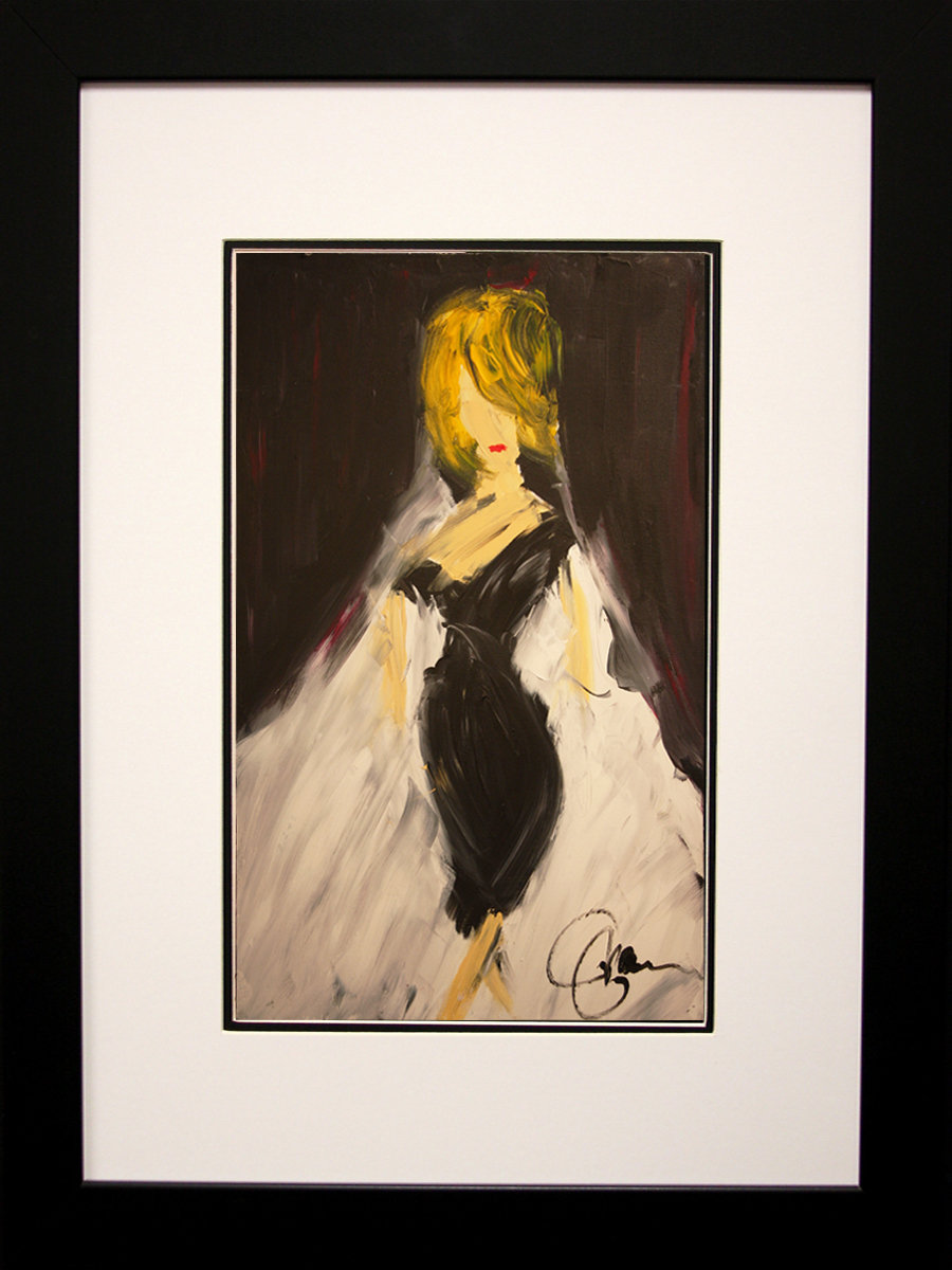 Buy Art For Less 'Little Black Number' Framed Painting Print on Paper ...