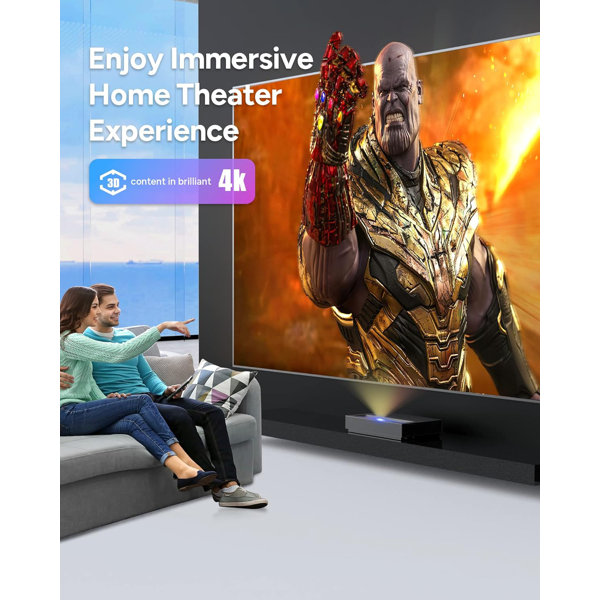 WEMAX 100" High-Gain Fresnel Ultra Short Throw Projector Screen, UHD 16 ...