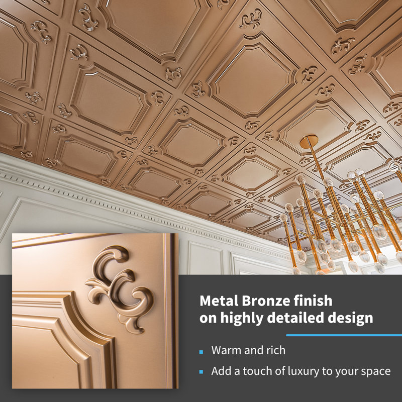 Art3d 24'' L x 24'' W Smooth PVC Ceiling Tile & Reviews | Wayfair