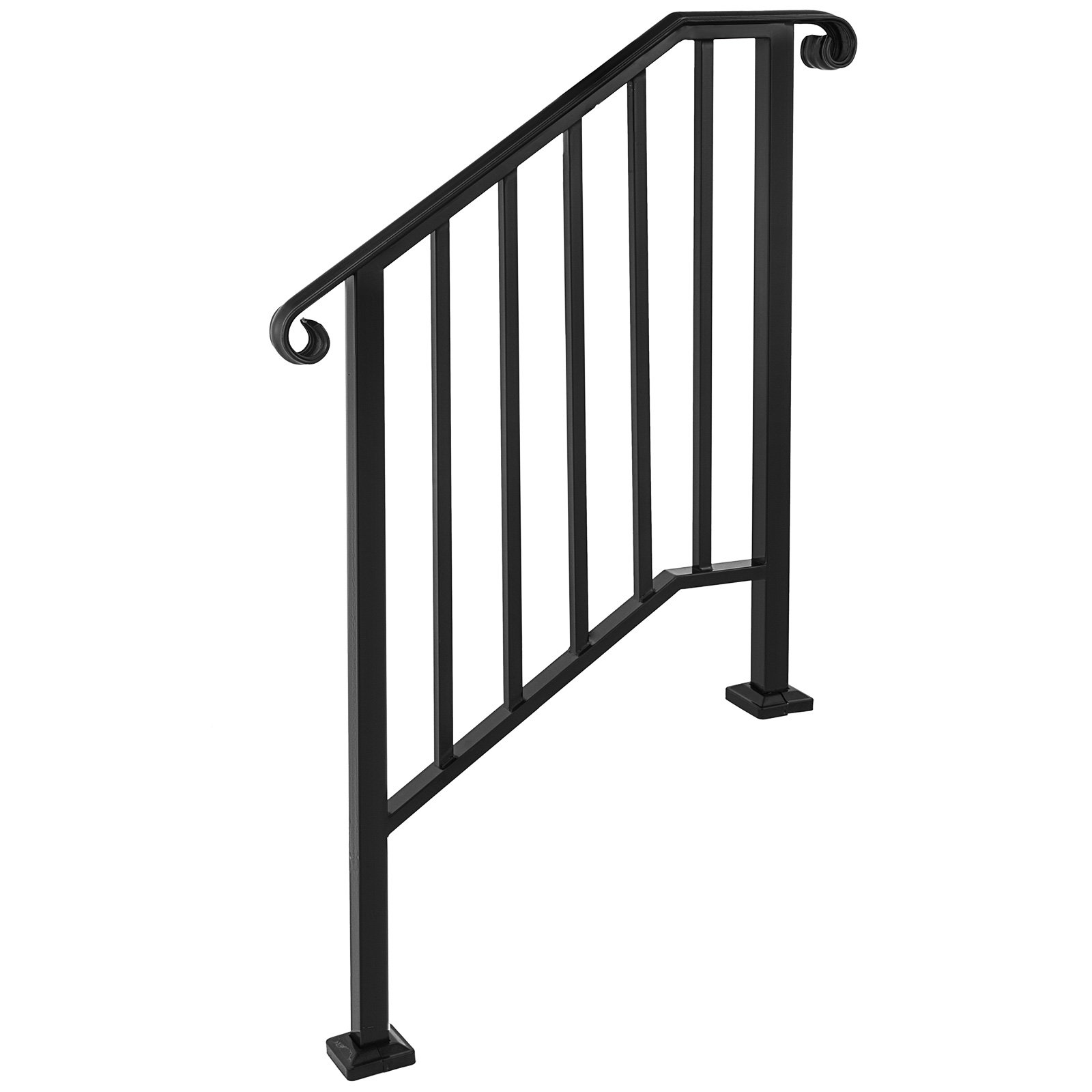 VEVOR Hand Rails for Outdoor Steps, Wrought Iron Railing, Porch And ...
