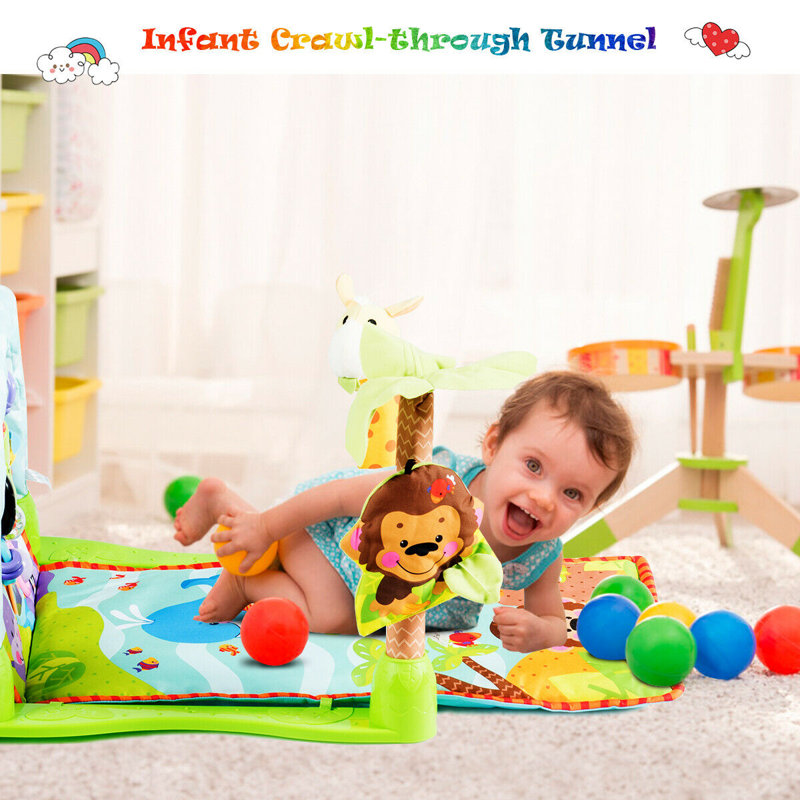 Gymax 34'' L Baby Gym with Hanging Toys | Wayfair