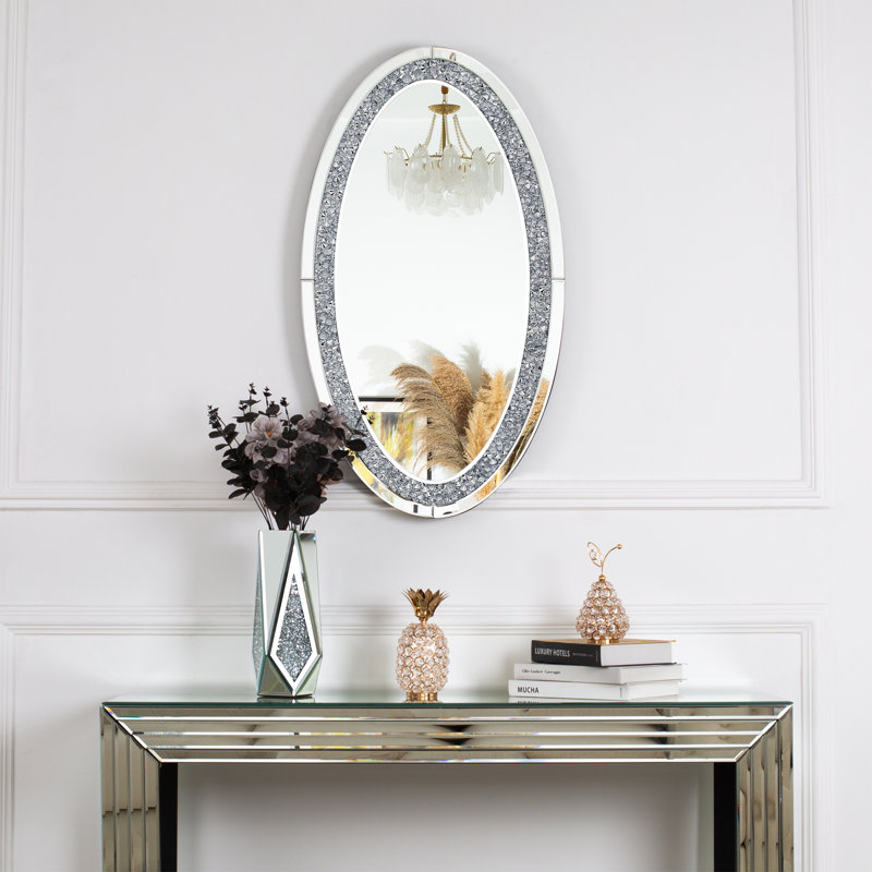 shyfoy Banff 90cm Wall Mirror with Crushed Diamond Inlay | Wayfair.co.uk