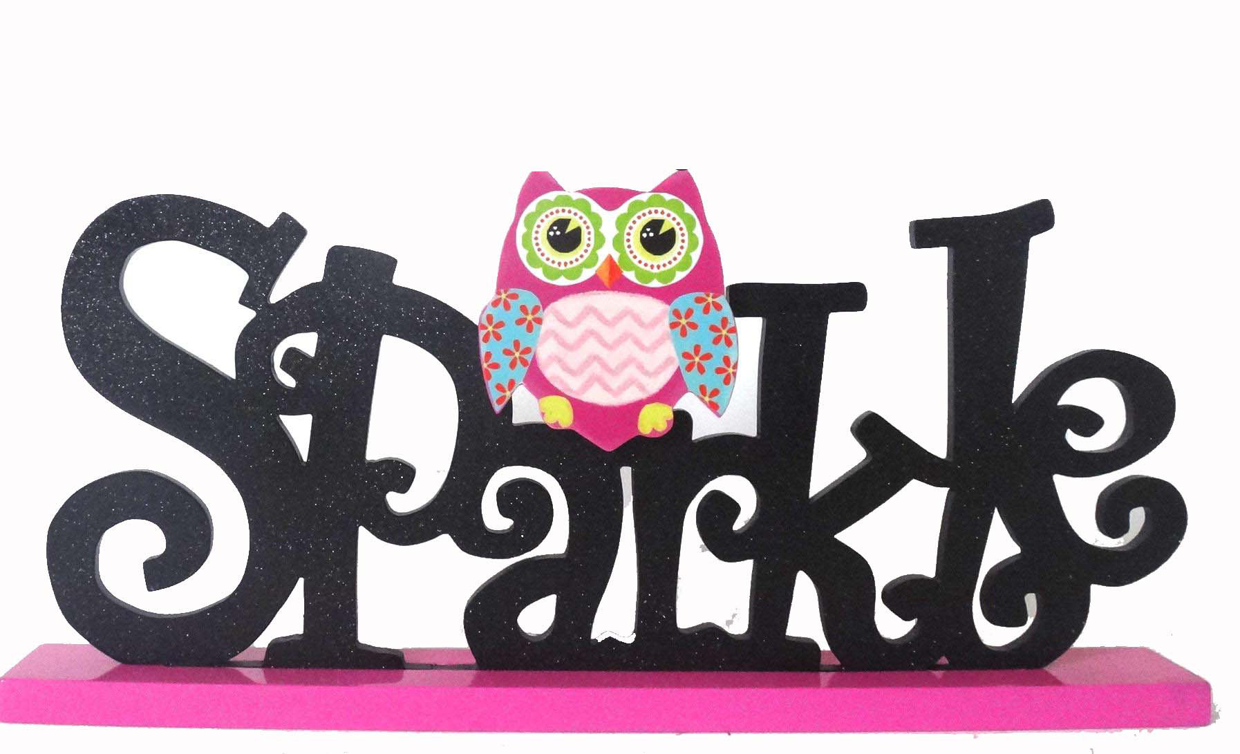 Harriet Bee Lloydminster Owl Sparkle Letter Block | Wayfair