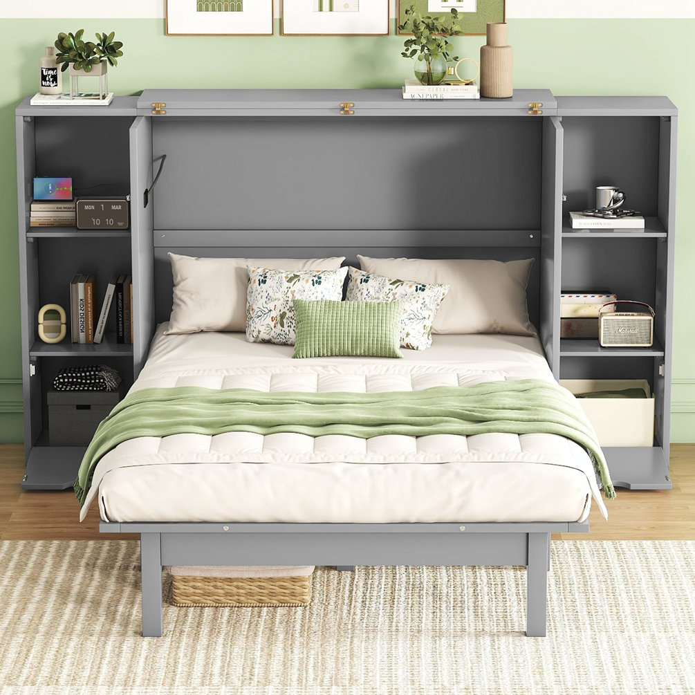 Red Barrel Studio® Frishta MDF+LVL Murphy Storage Bed | Wayfair