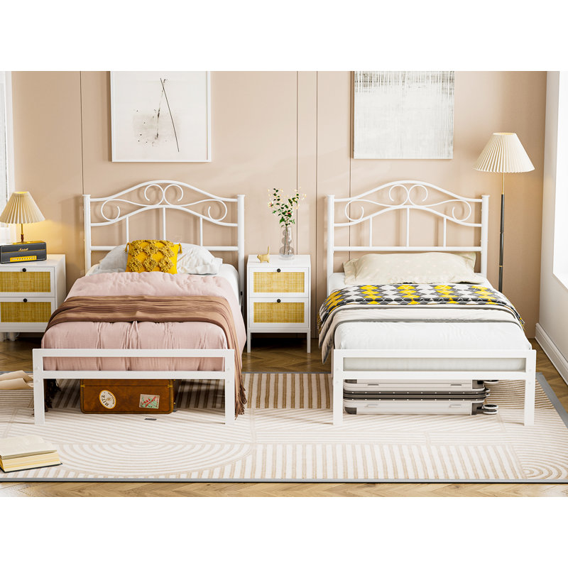 Red Barrel Studio® Anary Metal Headboard, Adjustable Height, Steel ...