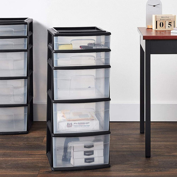 Rebrilliant 5-Drawer Storage Unit Home & Office Plastic Organizer | Wayfair