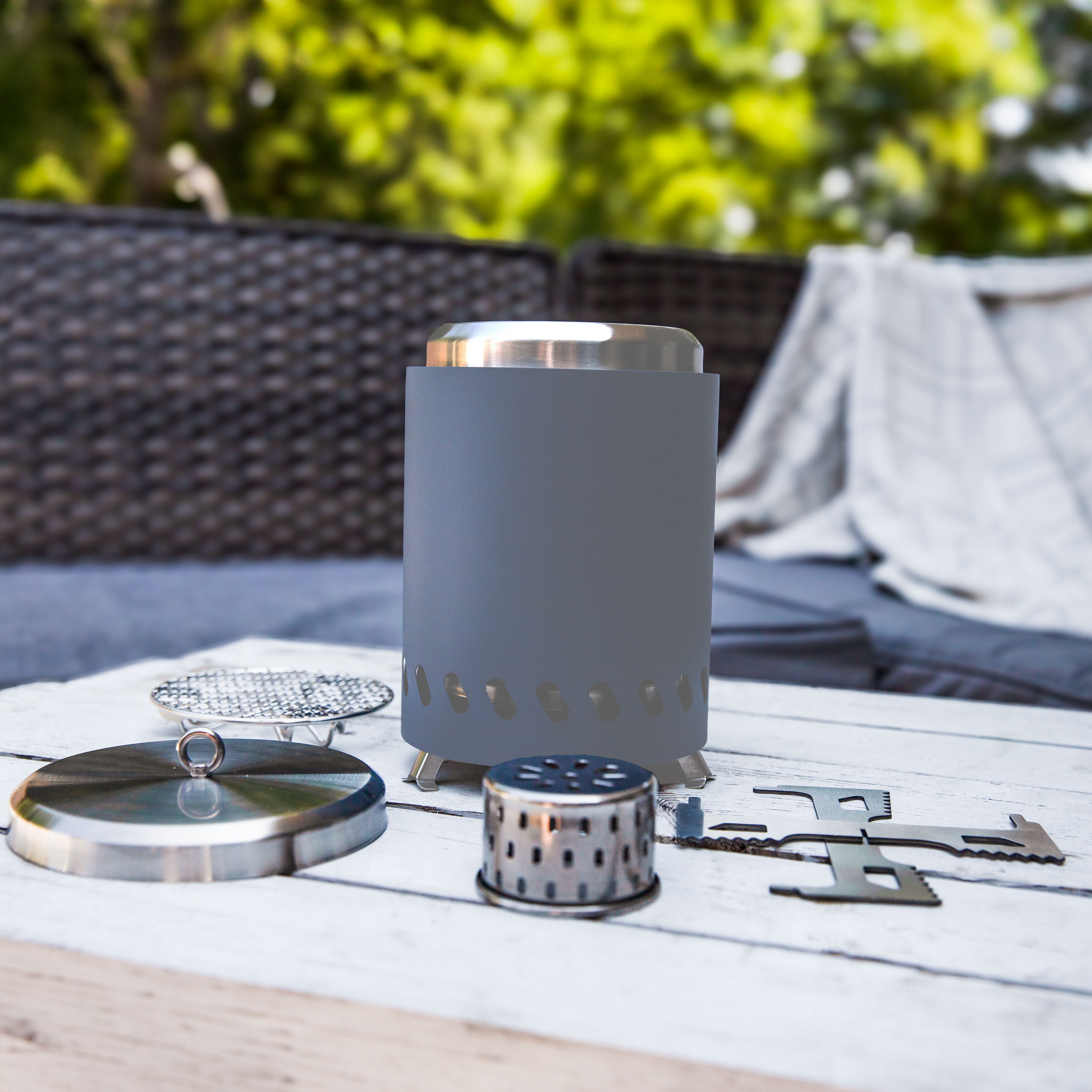 SunnyDaze Decor 3-Piece Stainless Steel 5.5" Diameter Smokeless ...