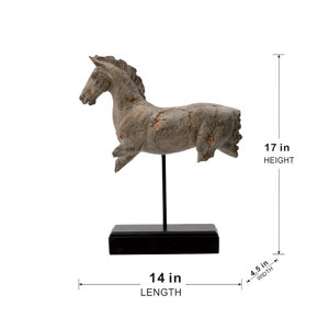 Birch Lane™ Lionel Horse Animals Figurine / Sculpture & Reviews ...