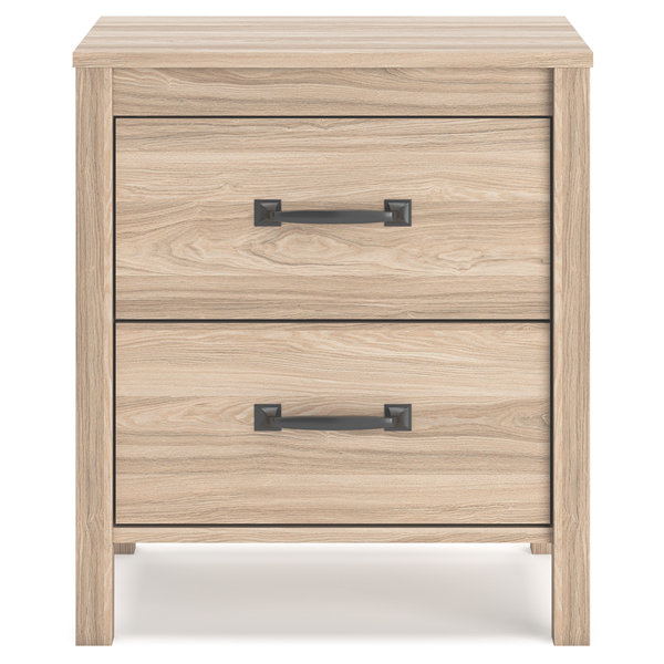 Foundry Select Kennita 2 - Drawer Nightstand in Brown/Beige & Reviews ...