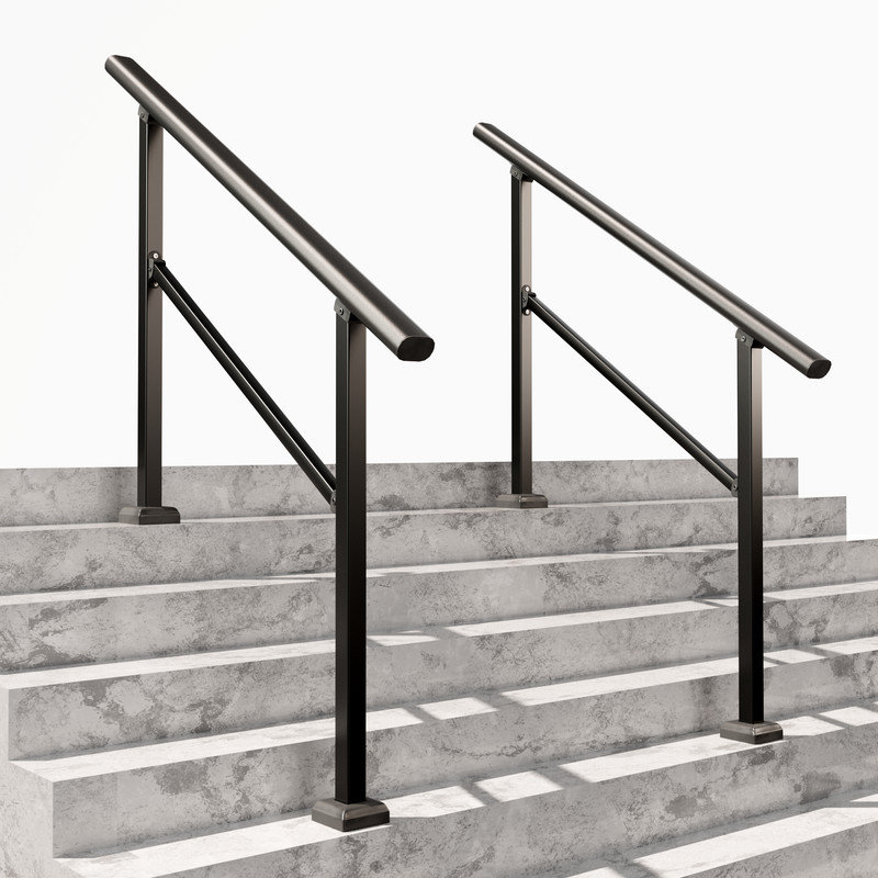 JYK Wrought Iron Handrails for Outdoor Steps | Wayfair