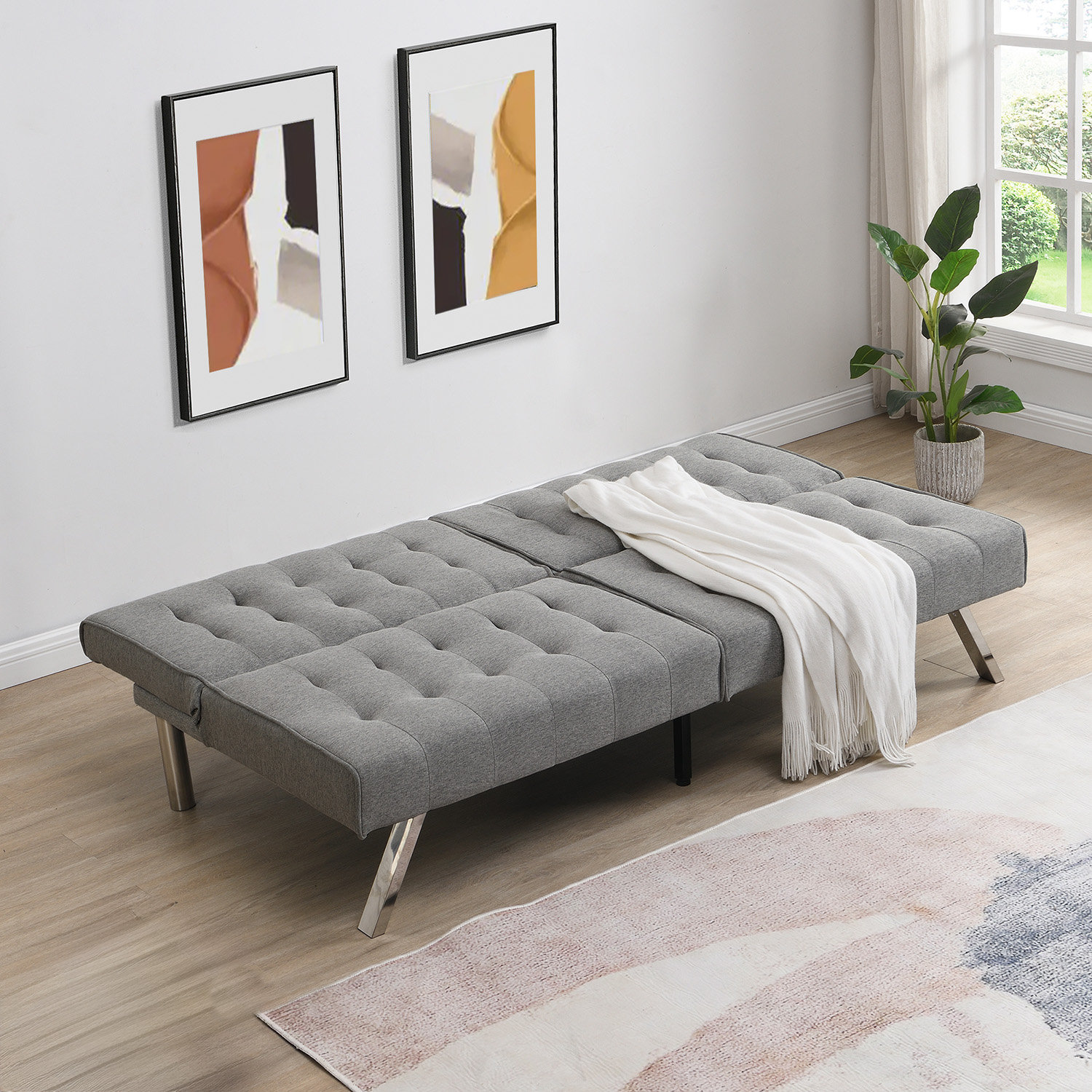 Inbox Zero Mourant Fabric 68.1'' Reception Loveseat | Wayfair