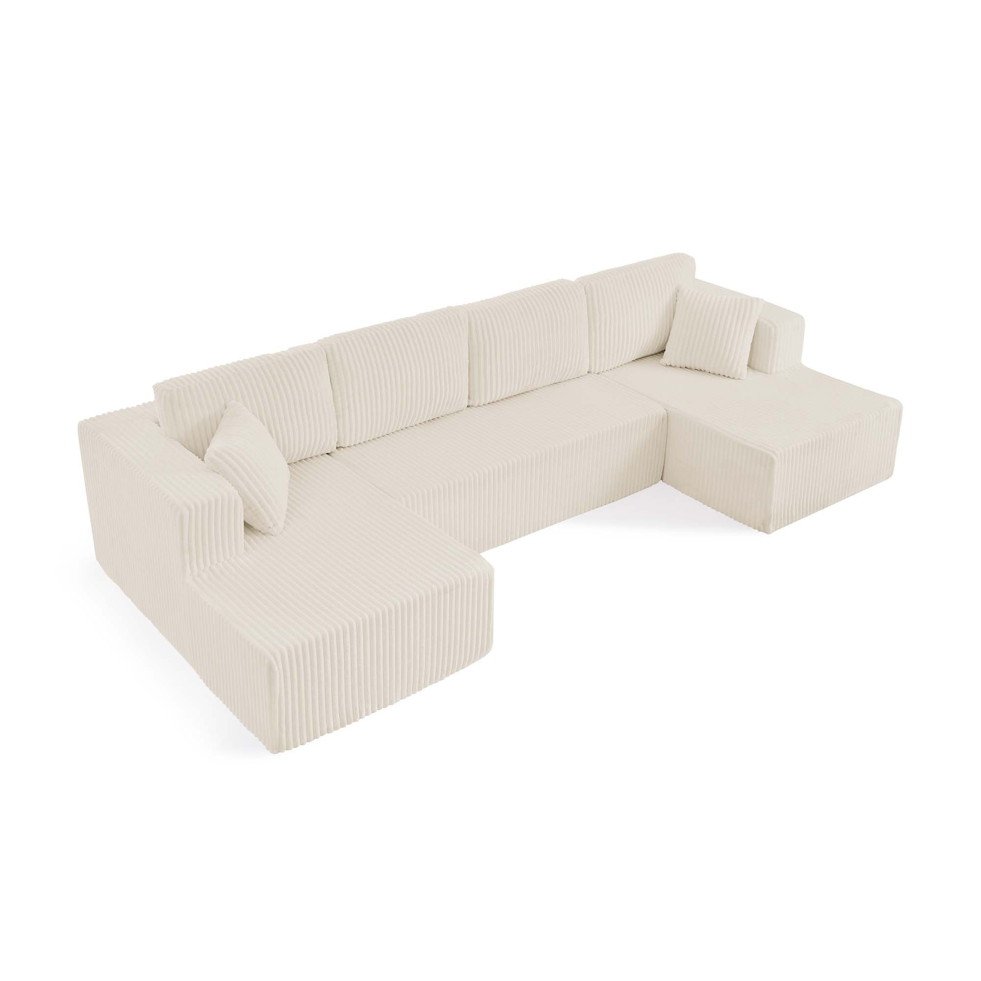 Ivy Bronx U shape Modular Sectional Sofa, Compressed Sectional Sofa ...
