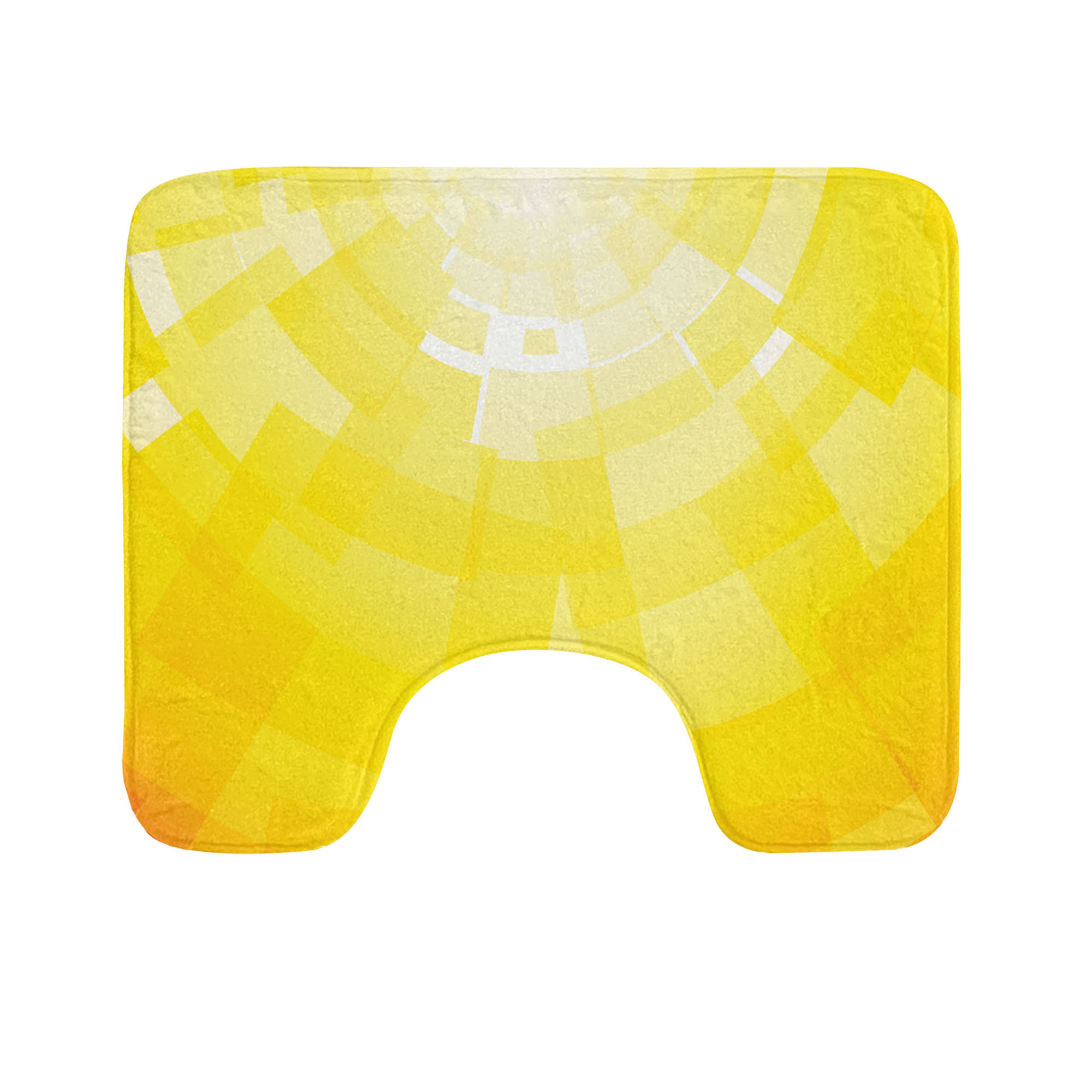East Urban Home Yellow Toilet Mat U-Shape Bathroom Rug 20" Yellow | Wayfair