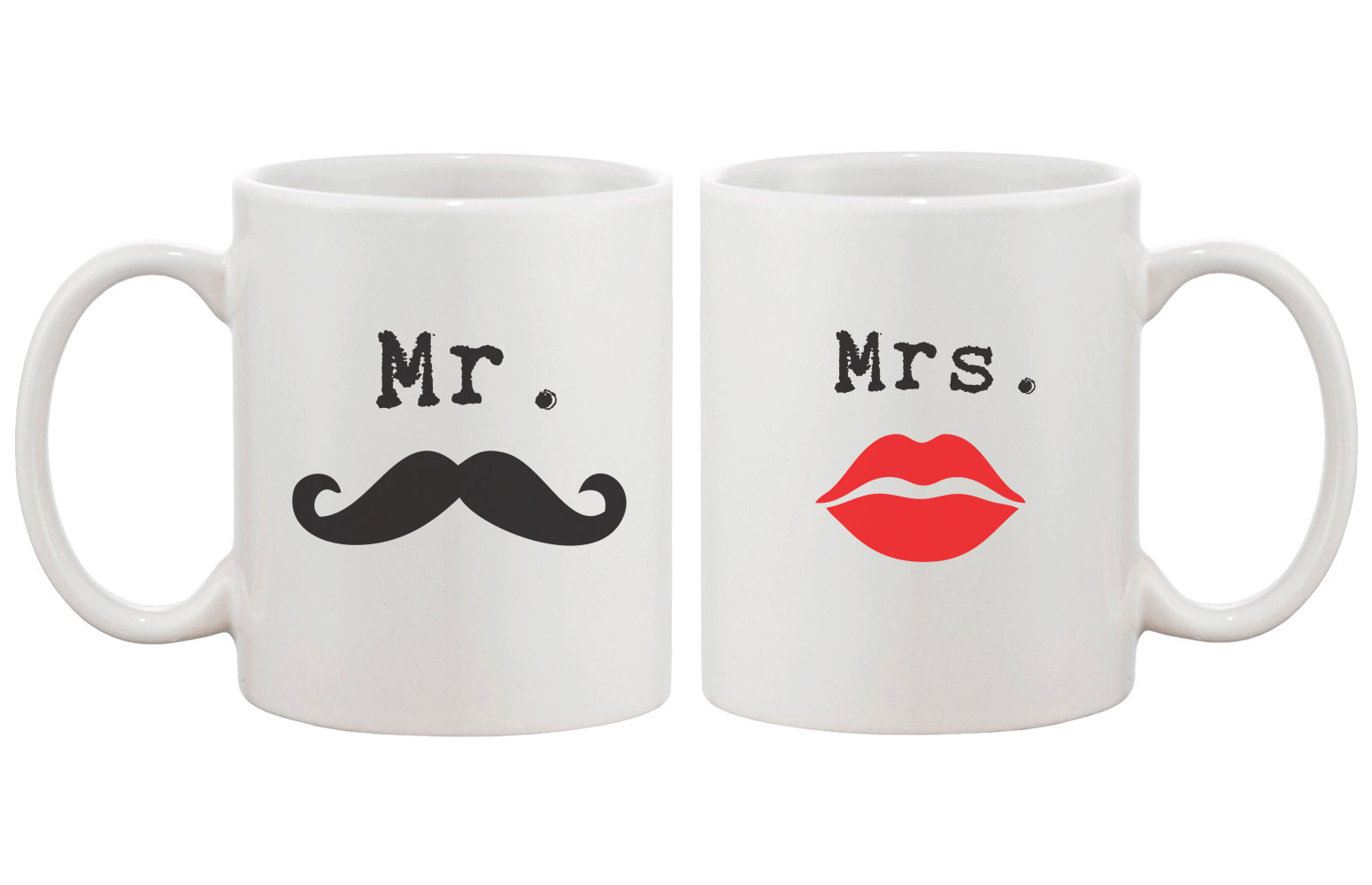 Winston Porter Manders 2 Piece Mr Mustache and Mrs Lips Couple Matching ...