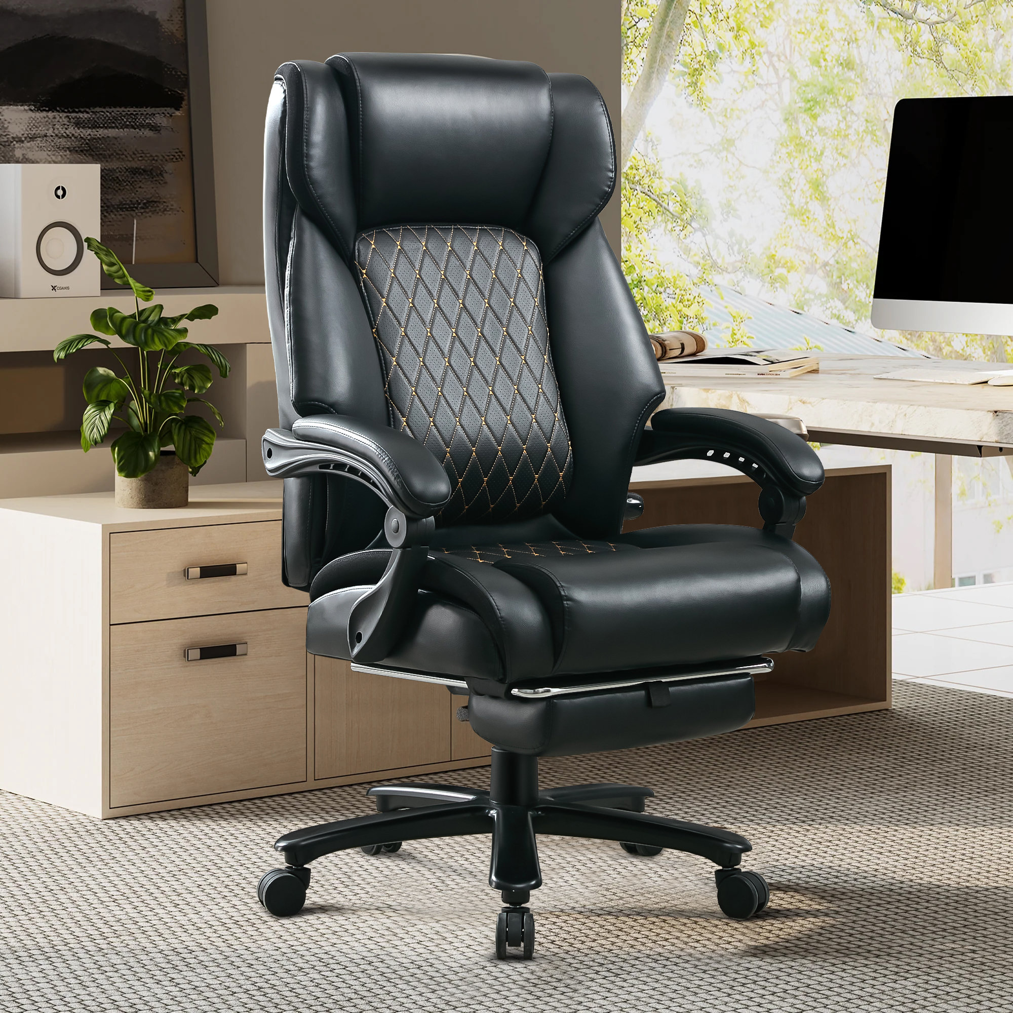 Brayden Studio 200KG Heavy Duty High Back Executive Chair Ergonomic ...