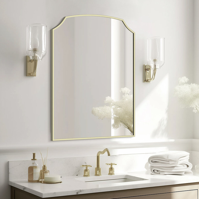 Mercer41 Fan-Shaped Wrought Iron Framed Decorative Mirror & Reviews ...