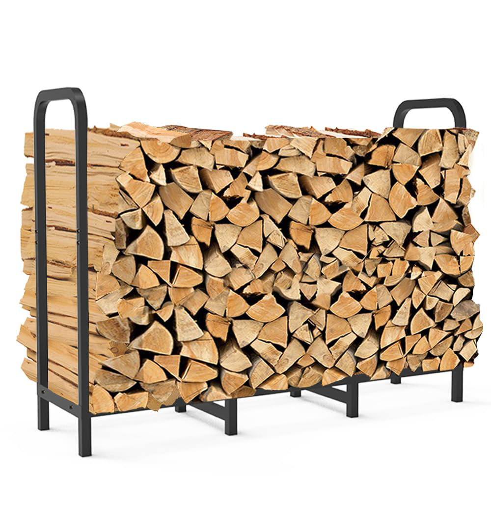 17 Stories 4Ft Firewood Rack Holder, Adjustable Heavy Duty Fire Log ...