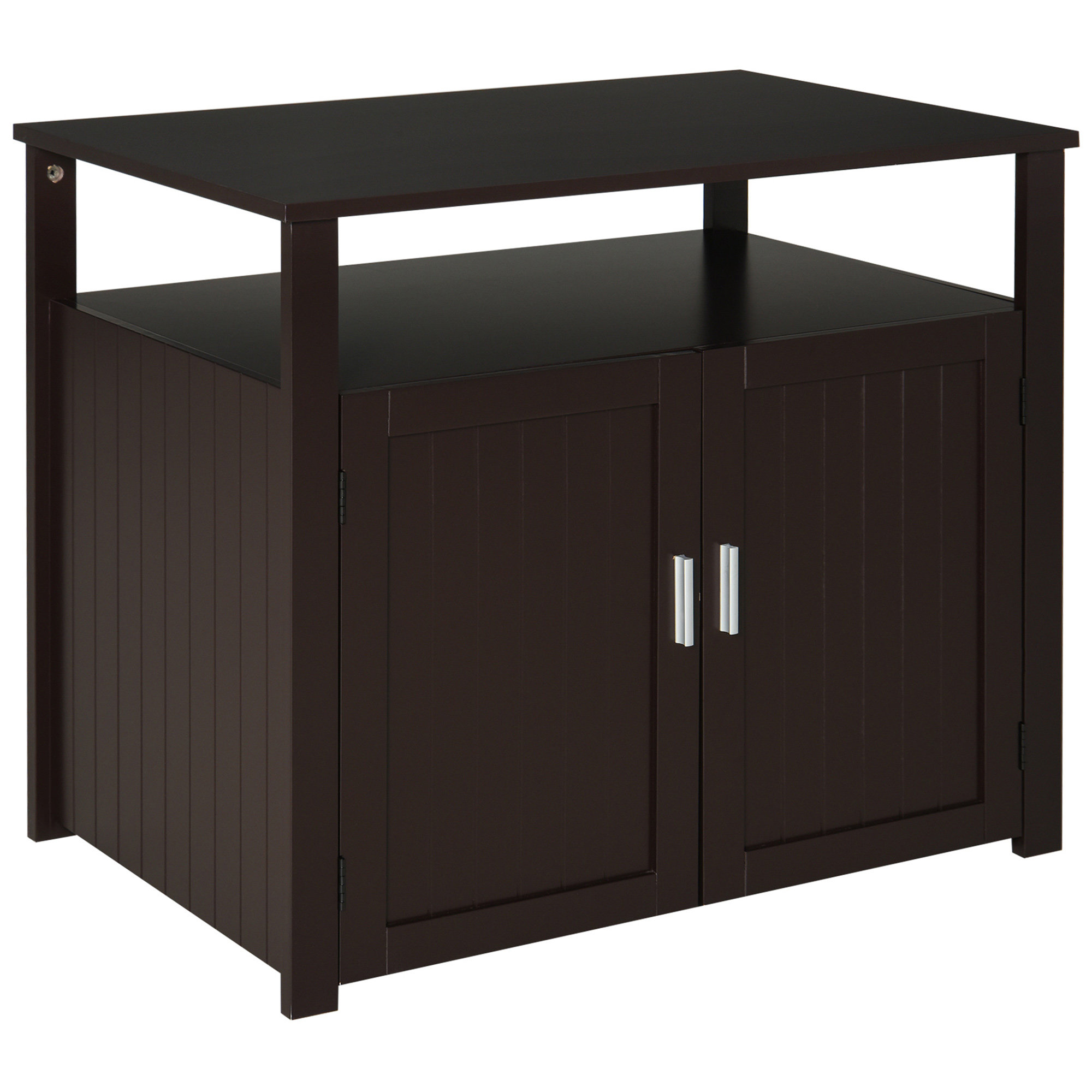 Tucker Murphy Pet™ PawHut Wooden Cat Litter Box Enclosure Furniture ...