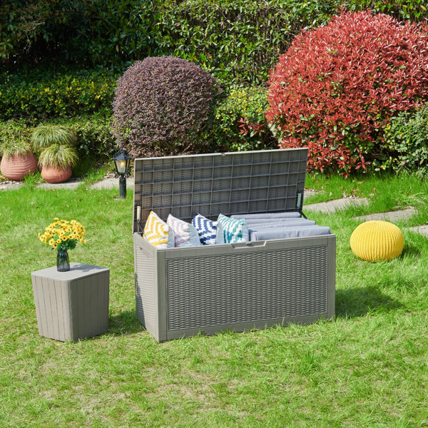 Ebern Designs Quartey 100 Gallons Water Resistant Resin Lockable Deck ...