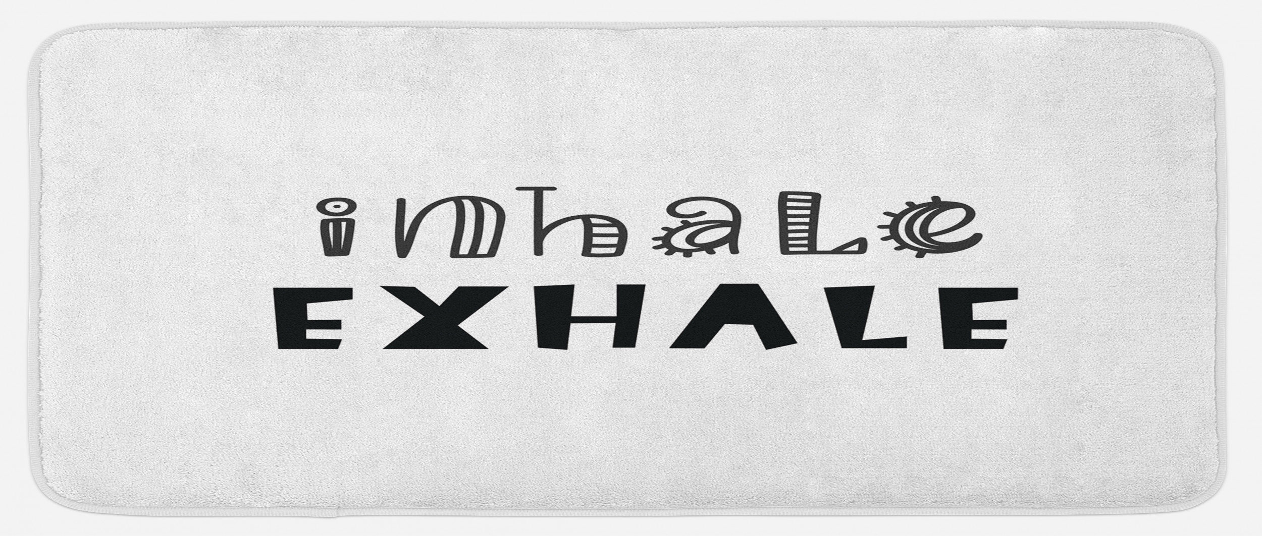 East Urban Home Inhale Exhale Kitchen Mat | Wayfair